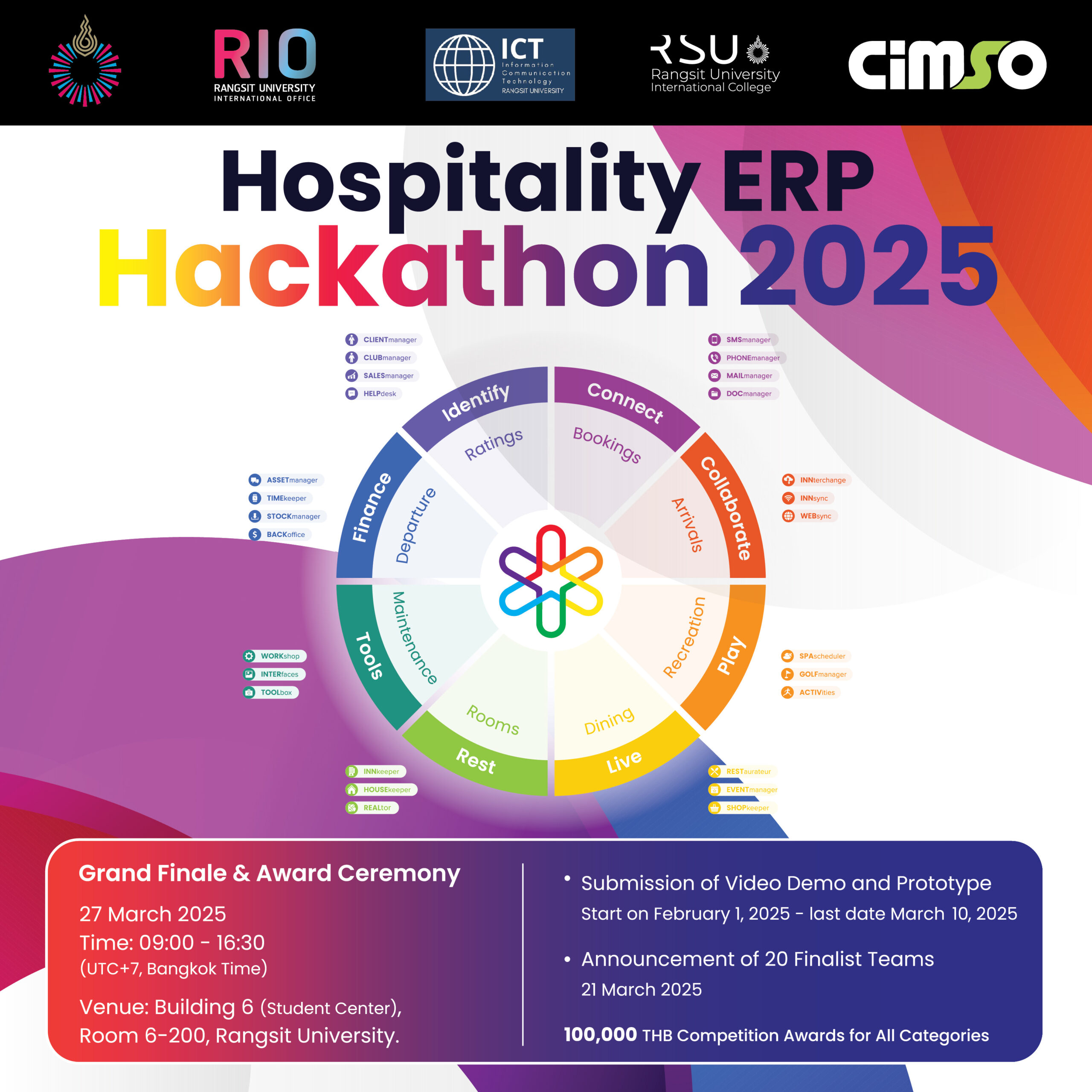 ม.รังสิต จัดการแข่งขัน Hospitality ERP Hackathon 2025 - www.skytimeonline.com